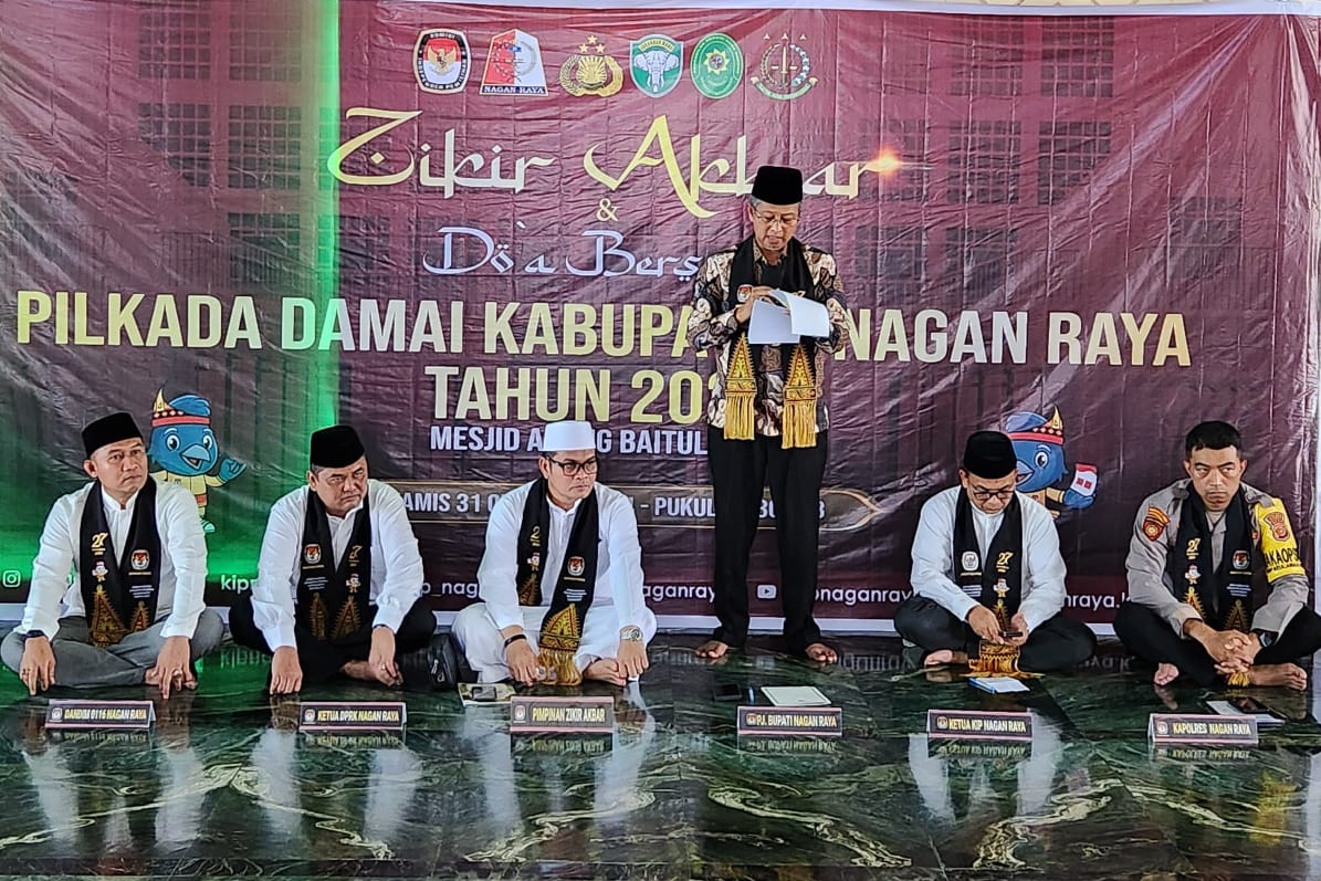 Pj Bupati Nagan Raya Hadiri Zikir Akbar dan Doa Bersama Pilkada Damai 2024